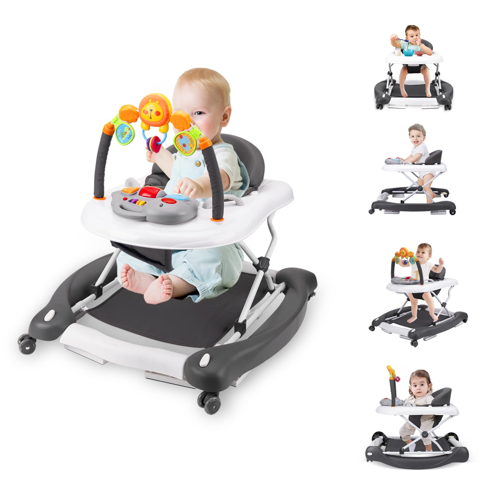 Boyro Baby Baby Walker, 5-IN-1 Baby Walkers for Boys and Girls 6-12 ...